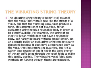 Vocal cords vibration theories | PPT