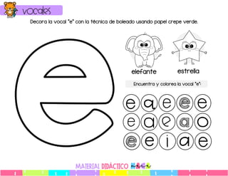 VOCALES PARA NIÑOS EN EDAD PREESCOLAR 3-5 AÑOS | PDF