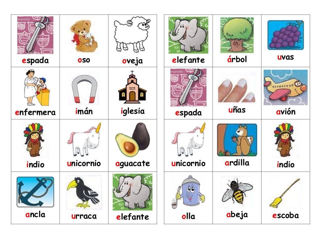 Vocales loteria