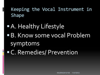 Vocal health &hygiene | PPSX