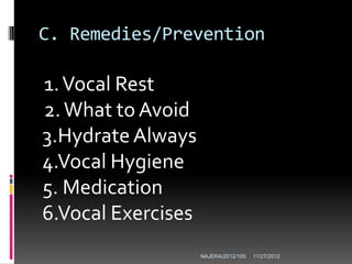 Vocal health &hygiene | PPSX
