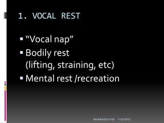 Vocal health &hygiene | PPSX