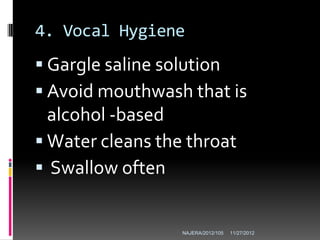 Vocal health &hygiene | PPSX