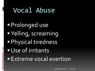 Vocal health &hygiene | PPSX