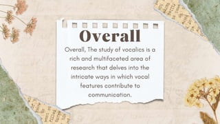 Types of Non-Verbal Communication: Vocalics | PPTX