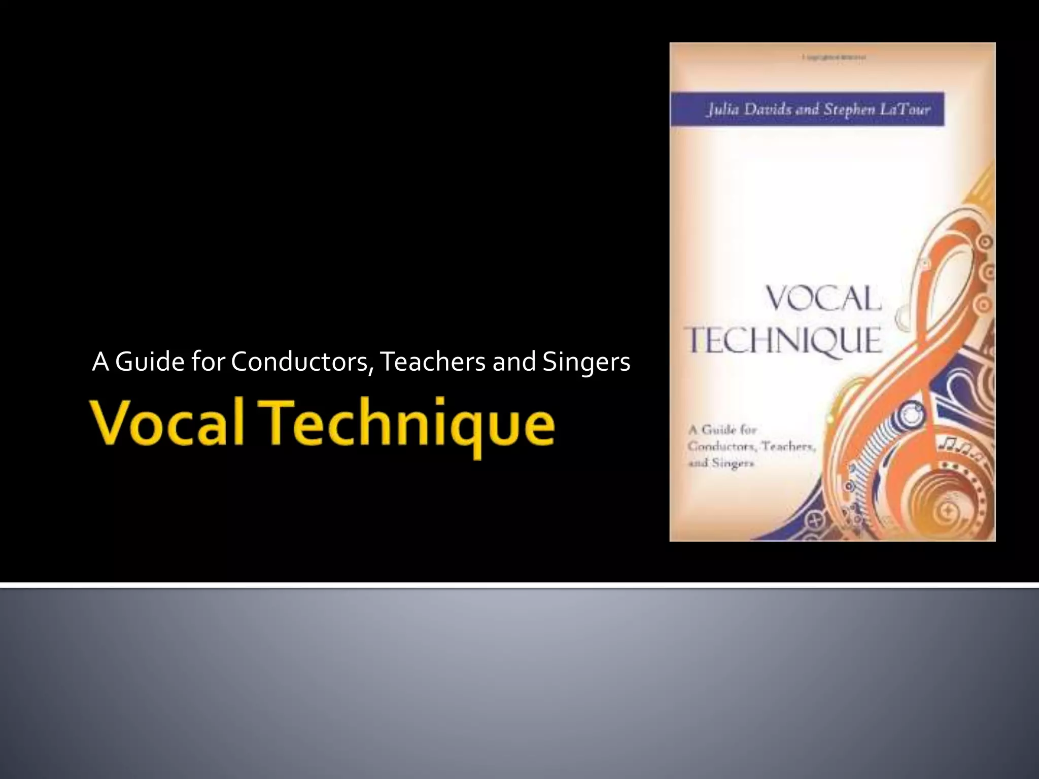 Vocal technique: A Guide for conductors, teachers, and singers (Julia ...
