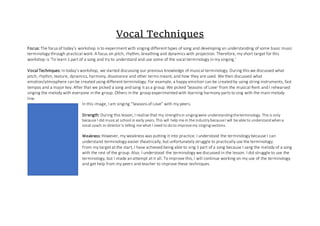 Vocal techniques | DOCX