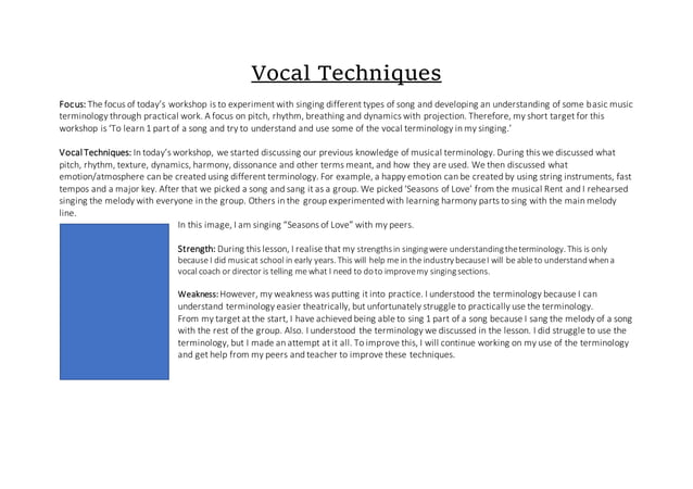 Vocal techniques | DOCX