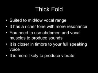 Vocal tones and Techniques | PPTX