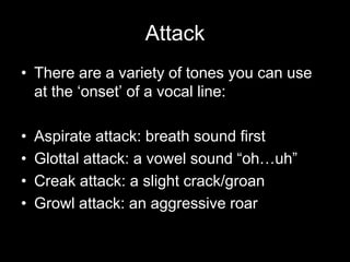 Vocal tones and Techniques | PPTX | Ear, Nose and Throat Conditions ...