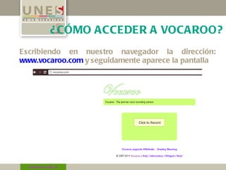 Tutorial de Vocaroo | PPT