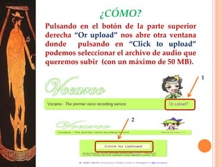 VOCAROO - TUTORIAL: PINAR DE LA RUBIA | PDF