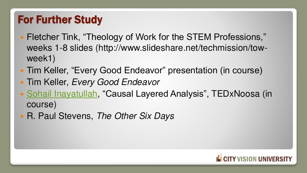 Theology of Work and Worldview | PPTX
