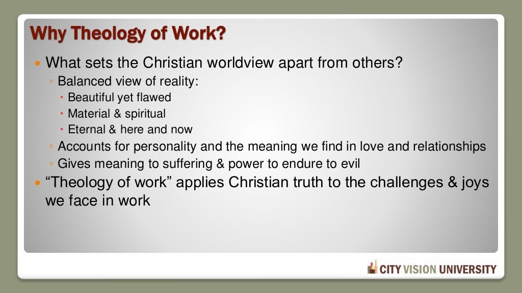 Theology of Work and Worldview | PPTX