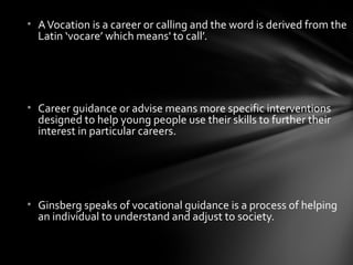 Vocational counselling: career selection | PPT