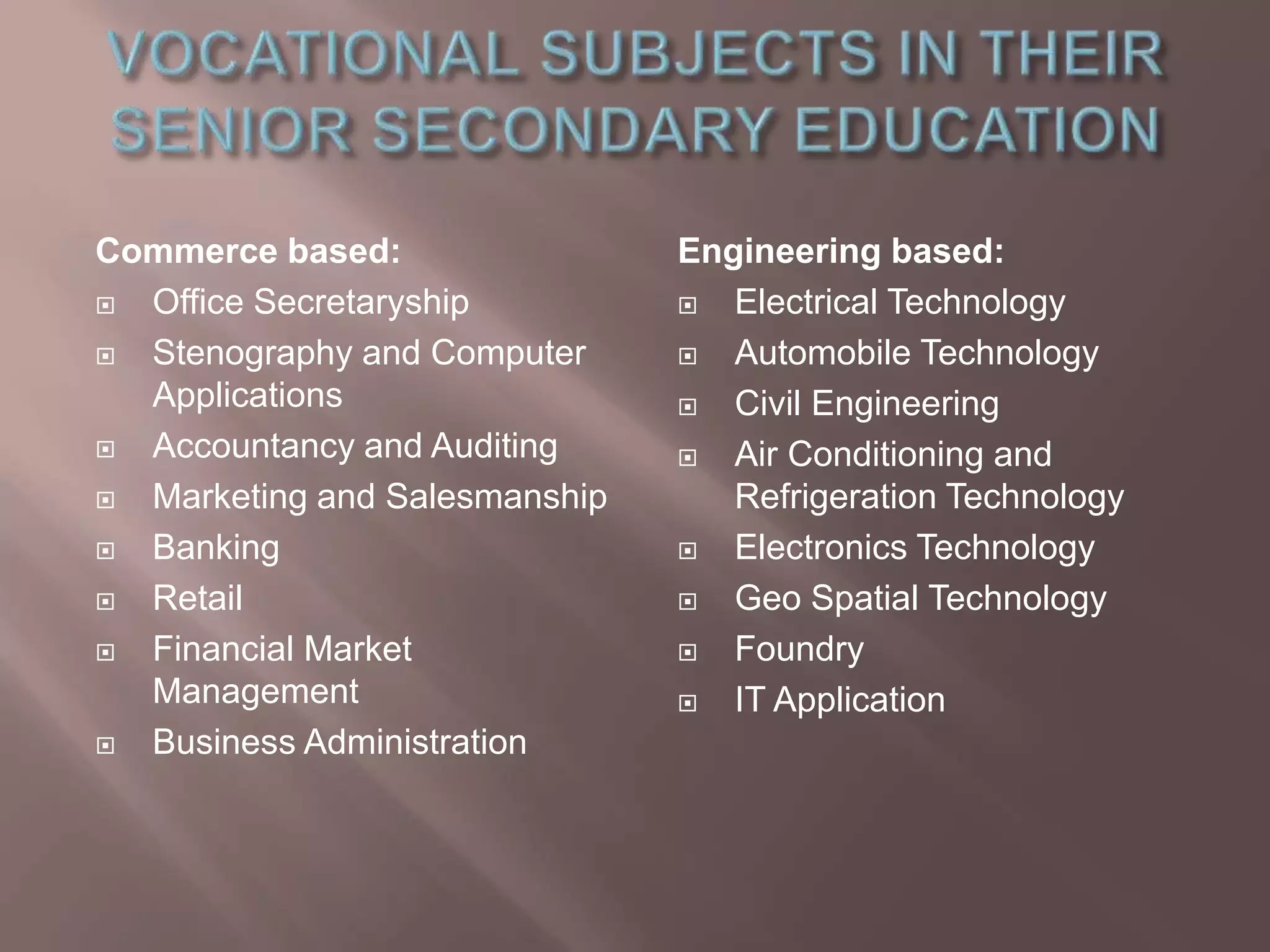 Vocational education | PPTX