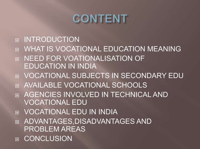 Vocational education | PPTX