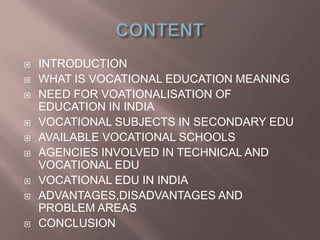 Vocational education | PPT | Free Download