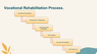 Vocational rehabilitation of person with intellectual disabilities | PPTX
