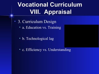vocational curriculum | PPT