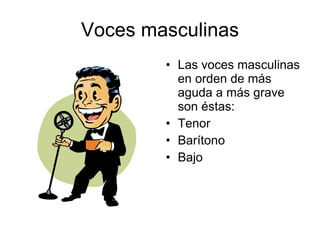 tipos de voces humanas | PPT
