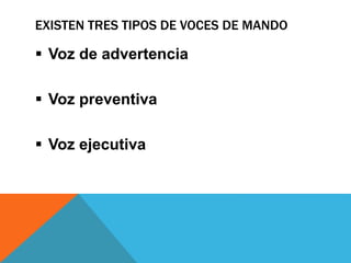 Voces de mando | PPTX