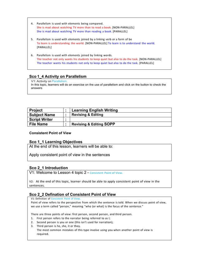 VO for Learning English Writing | PDF