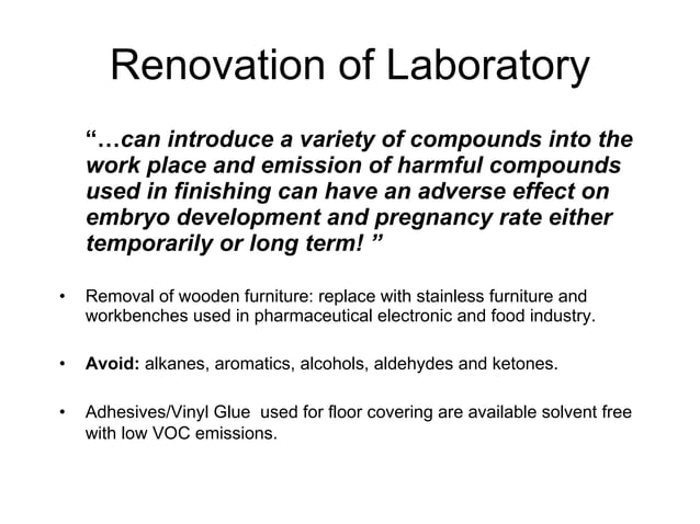 IVF Lab. design | PPT | Infertility | Reproductive Health