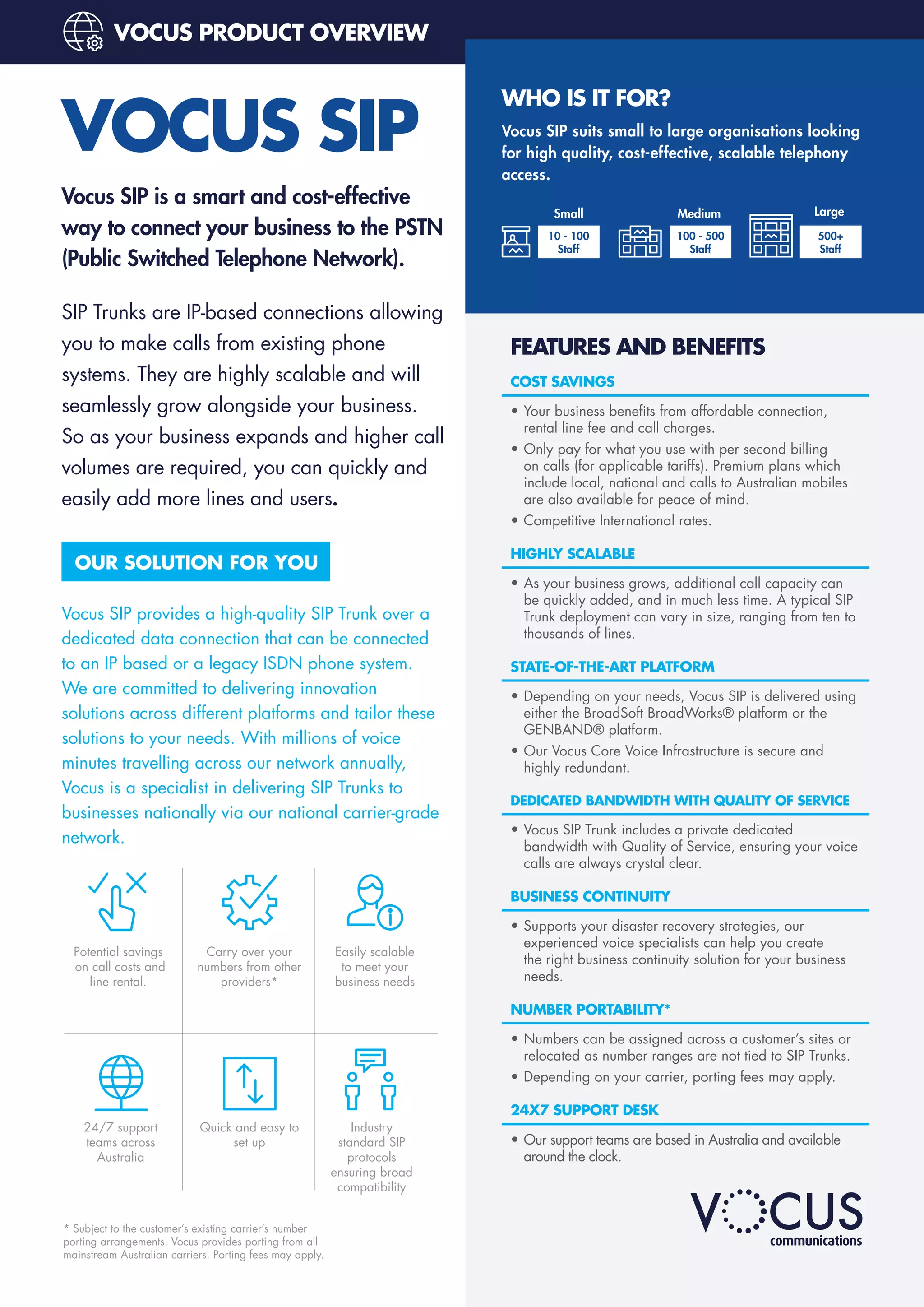 Migrate your ISDN or PSTN to Vocus SIP! | PDF