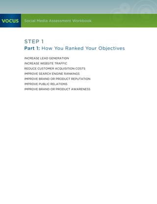 Social Media Assessment Workbook | PDF