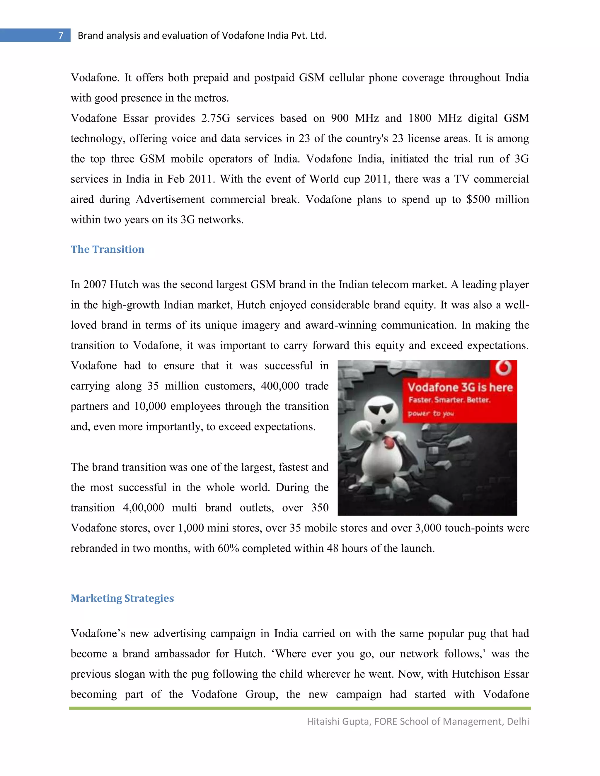 Vodafone Brand Analysis | DOCX