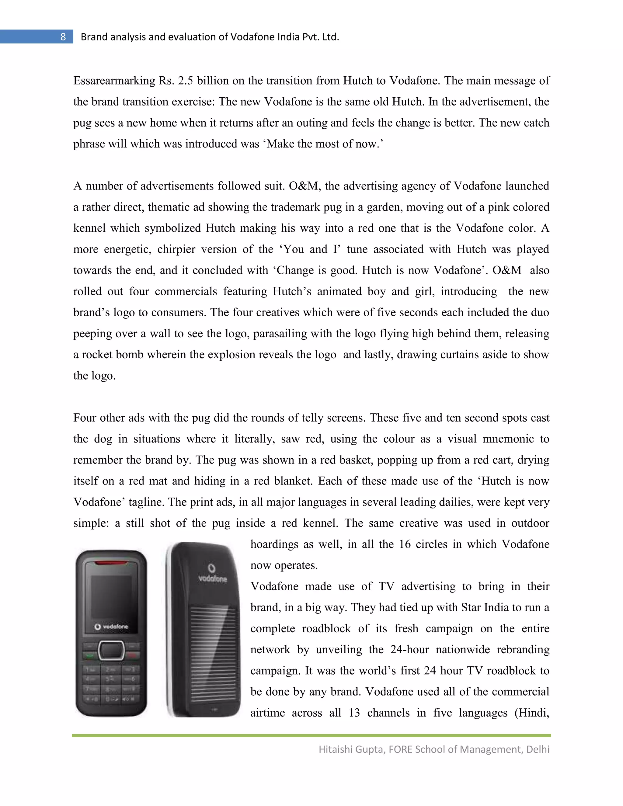 Vodafone Brand Analysis | DOCX