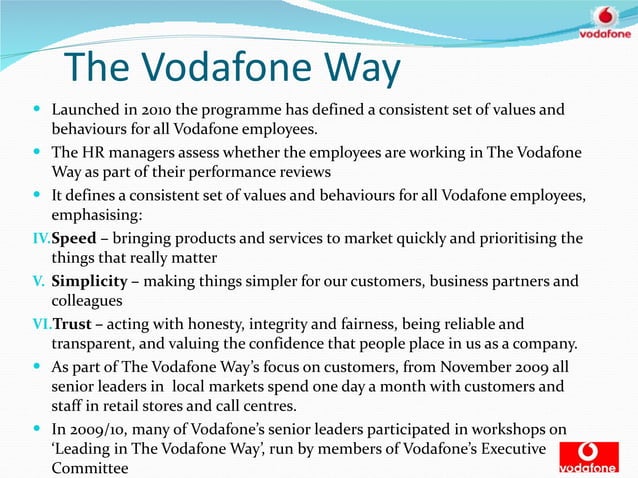 Vodafone HR Practices - A study | PPT | Human Resources | Business