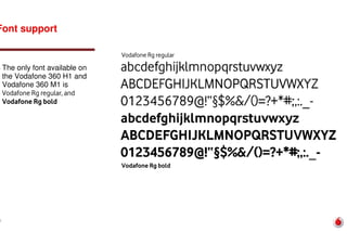 Vodafone 360 - User Experience Guidelines | PDF