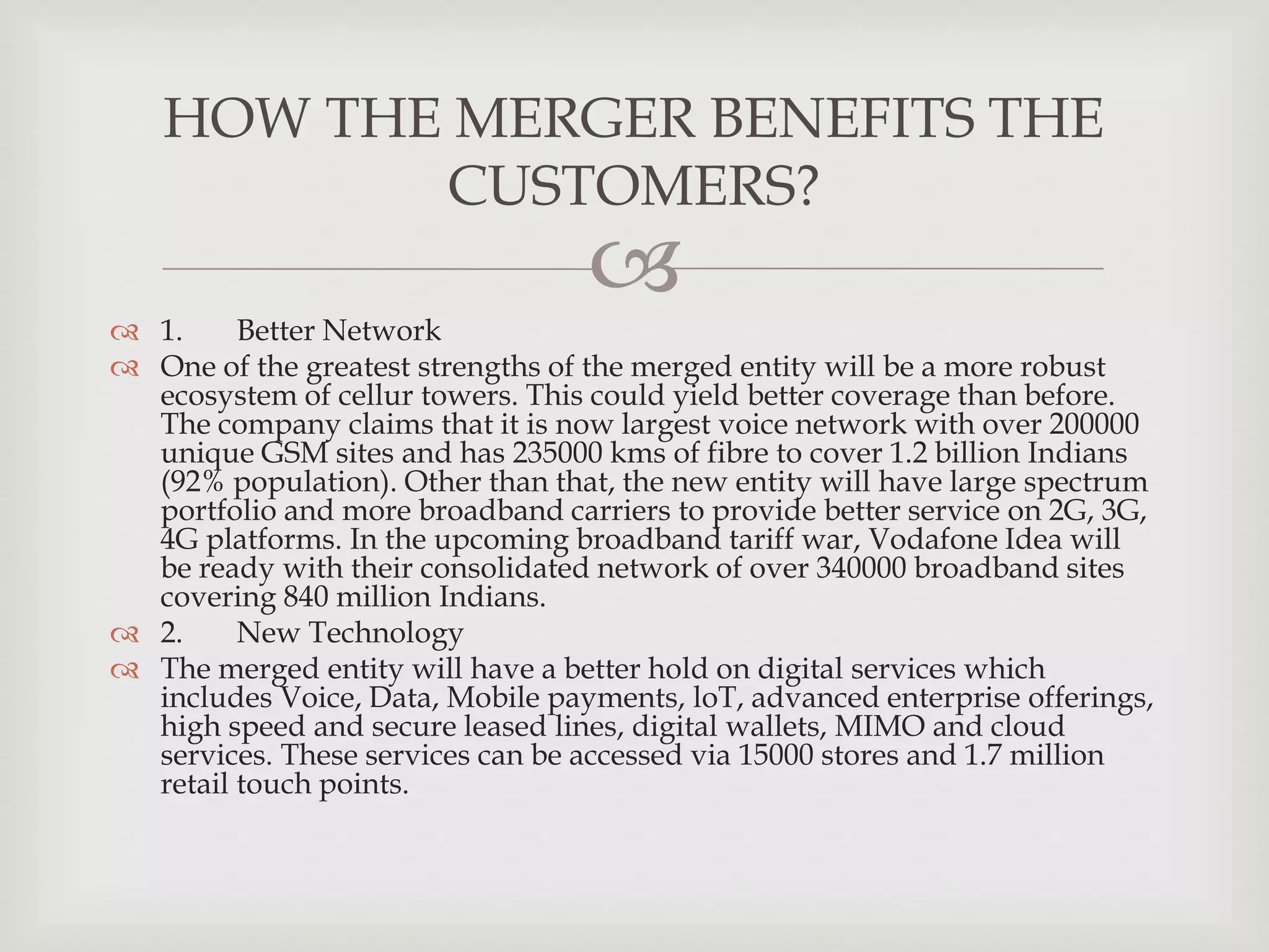 Vodafone and idea merger | PPTX