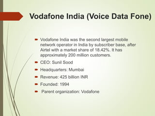 Vodafone and idea merger | PPTX