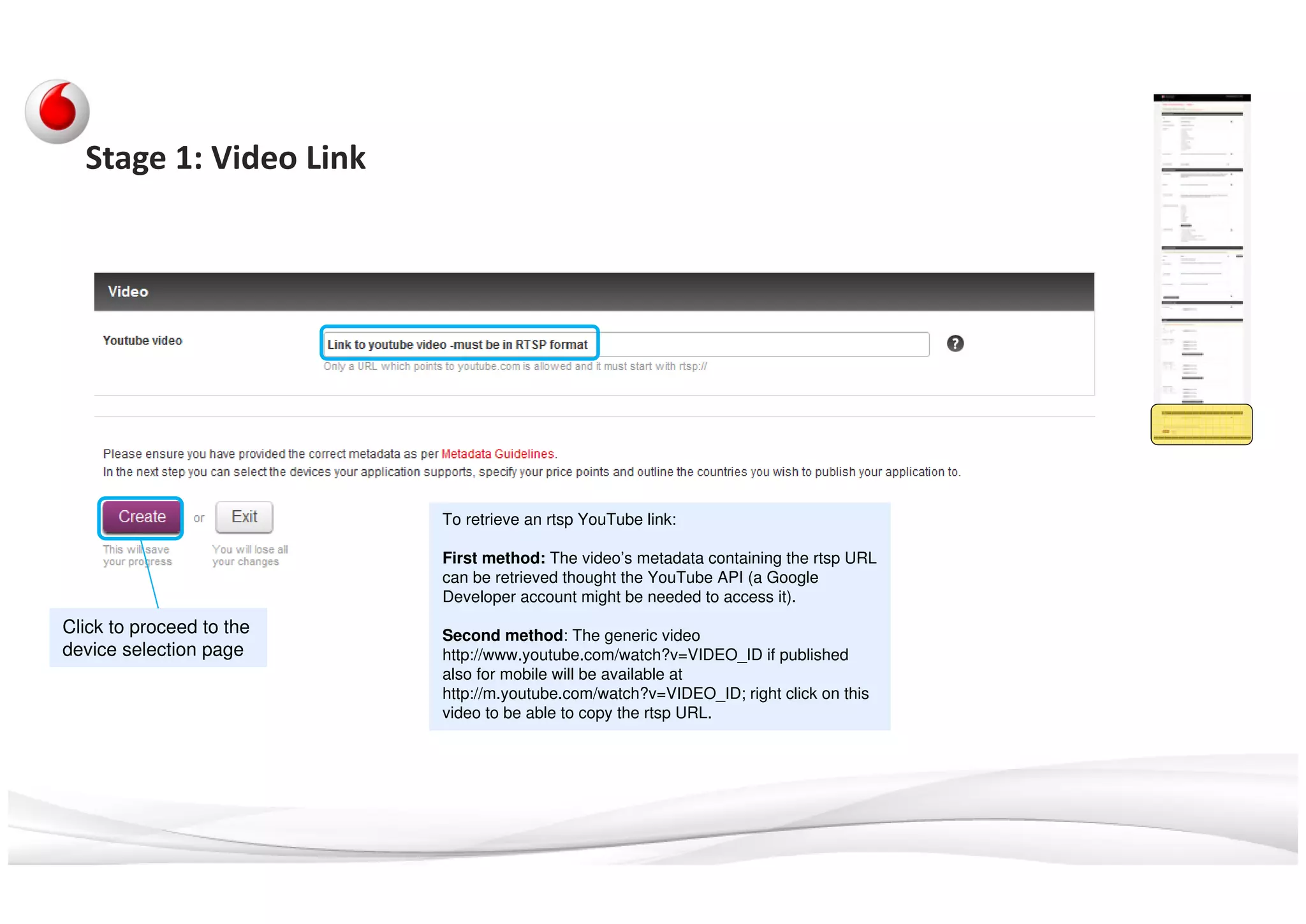 Vodafone application upload guidelines v1 | PDF