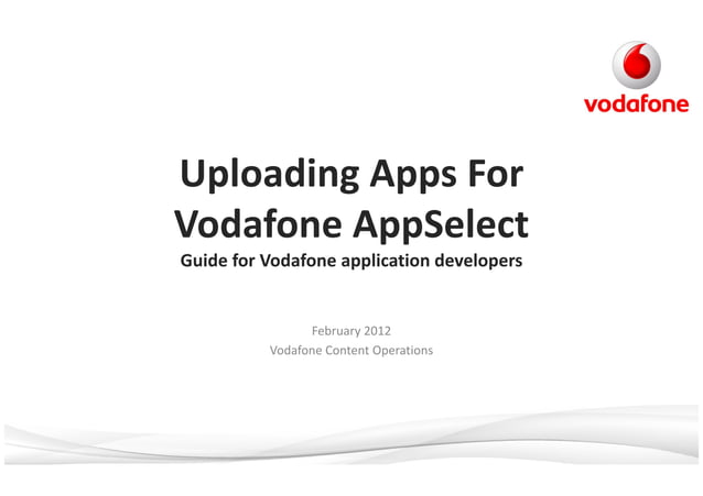 Vodafone application upload guidelines v1 | PDF | Computer Software and ...