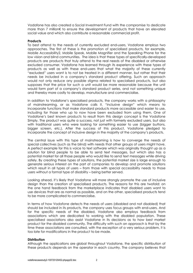 Vodafone case study (2) | PDF