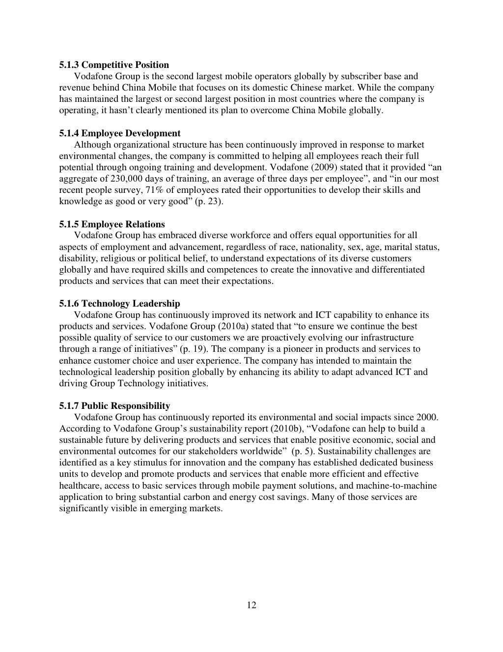 Vodafone Comprehensive Strategic Management Model Vodafone Comprehensive Strategic Management Model