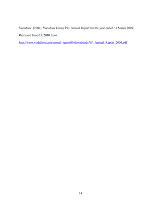 Vodafone Optimal Capital Structure | PDF