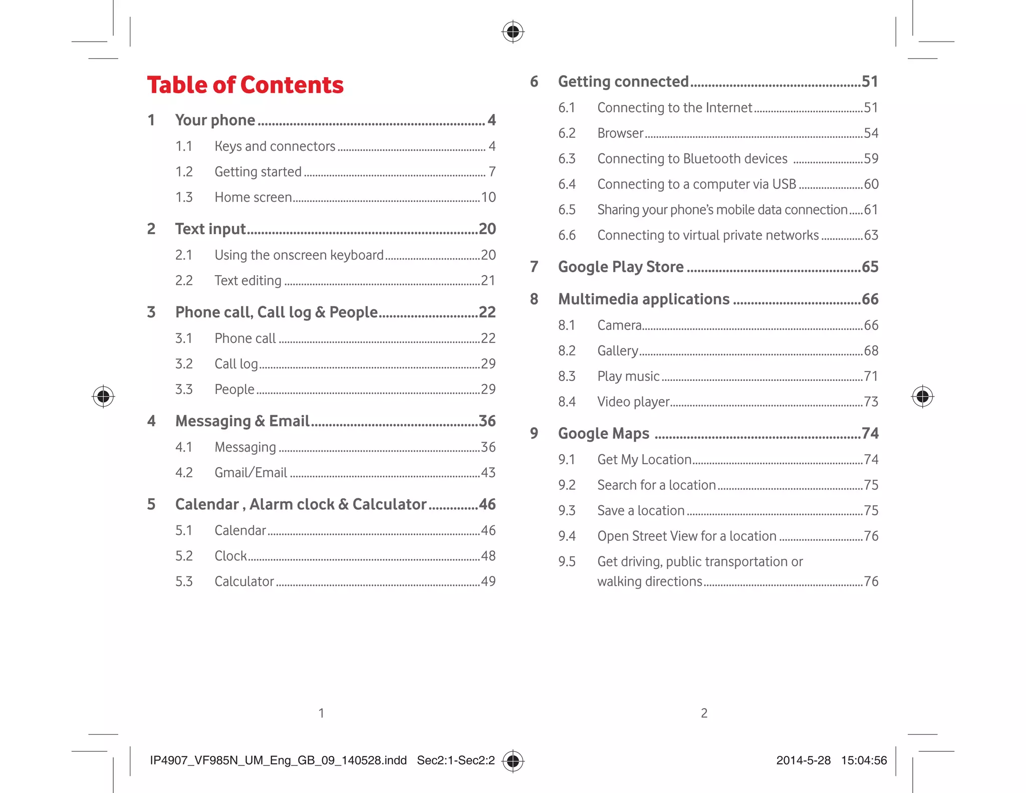 Vodafone Smart 4 power Manual / User Guide | PDF