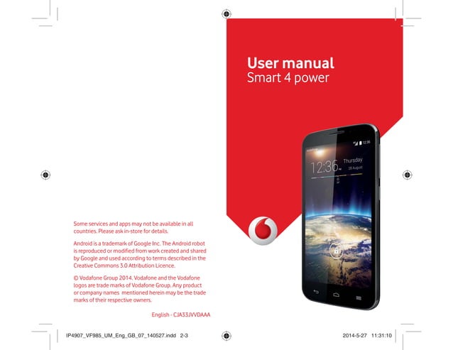 Vodafone Smart 4 power Manual / User Guide | PPT
