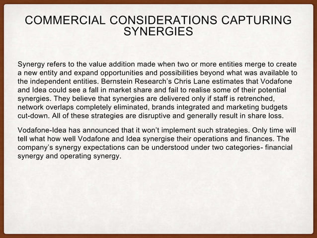 Vodafone Idea Merger | PPT