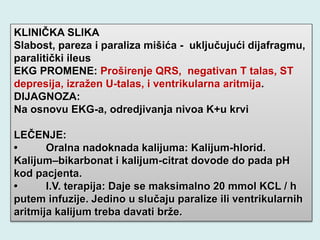 Poremećaj metabolizma vode, natrijuma i kalijuma | PPT