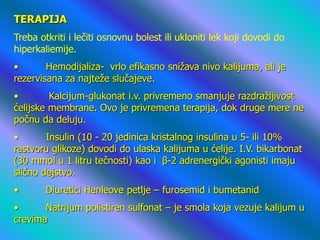 Poremećaj metabolizma vode, natrijuma i kalijuma | PPT