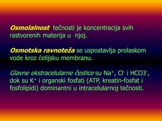 Poremećaj metabolizma vode, natrijuma i kalijuma | PPT