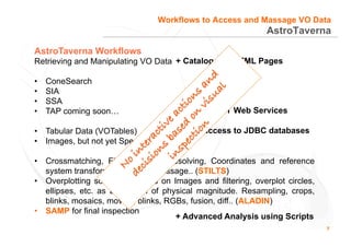 Workflows to access and massage VOData | PPT