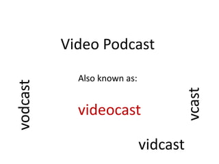 Vodcast Definition | PPTX