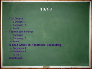 Vodcasting | PPT